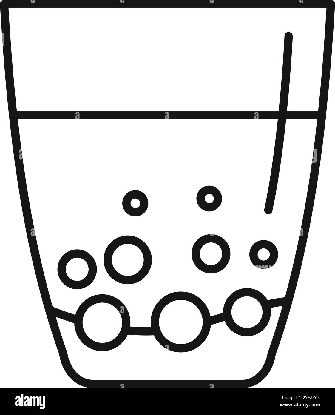 Black boba tapioca pearls Stock Vector Images - Alamy