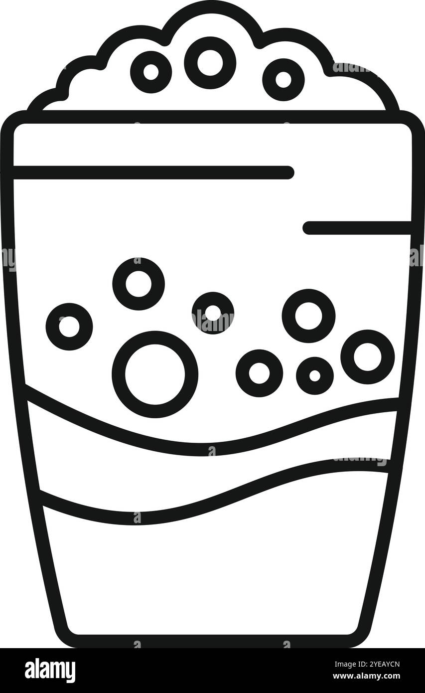 Black and white boba tea foam cup with tapioca pearls showing the ...