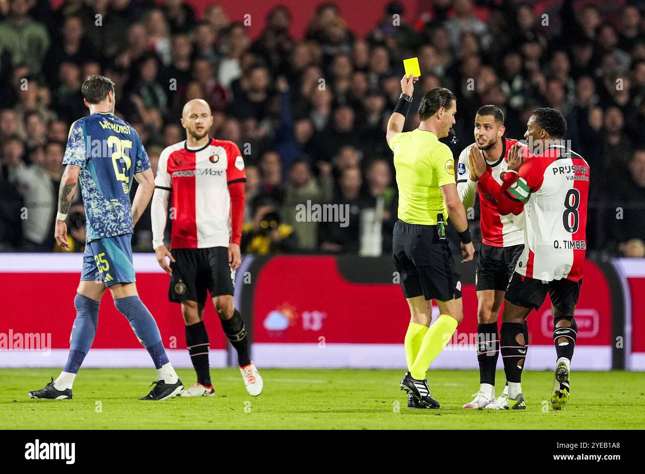 Rotterdam - Gernot Trauner of Feyenoord, Referee Danny Makkelie during ...