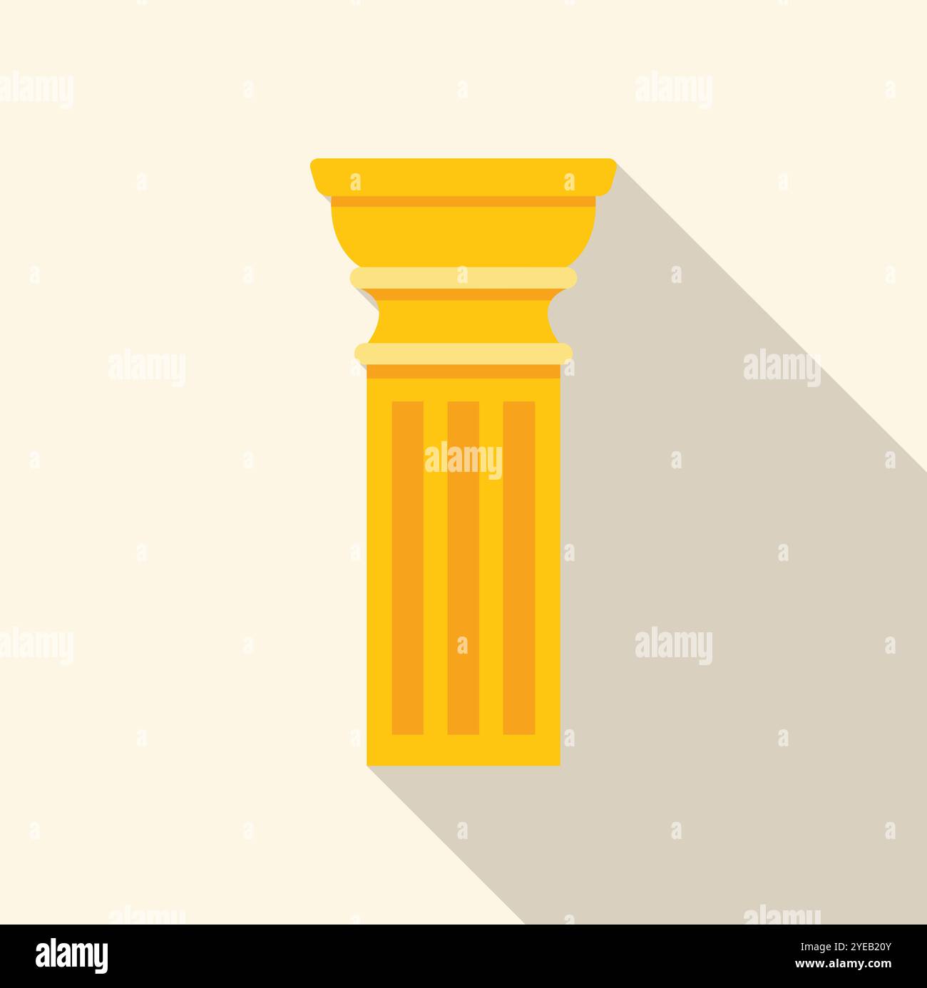 Architectural detail featuring a golden fluted column, representing ...