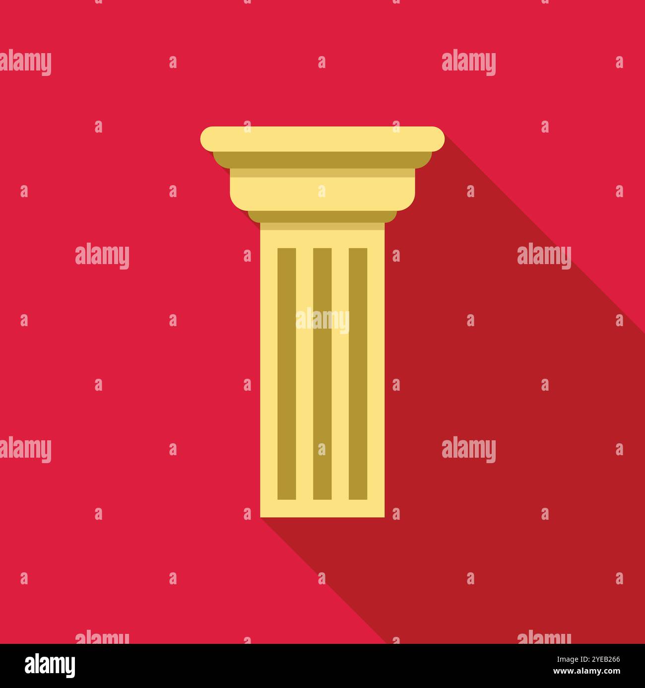 Architectural detail featuring a golden fluted column, symbolizing strength, support, and ...