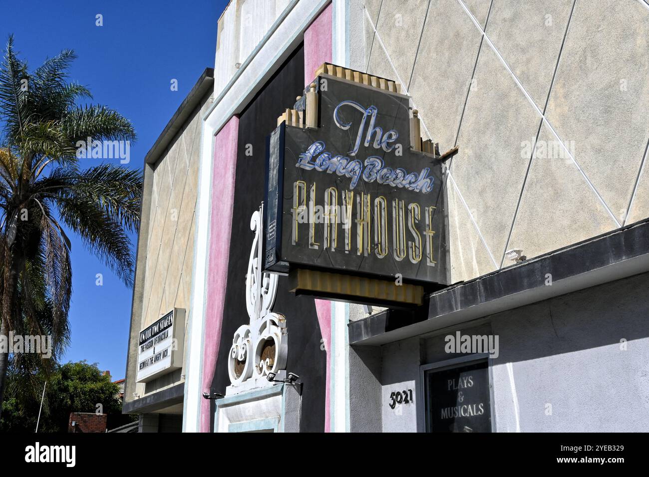 LONG BEACH, CALIFORNIA - 18 OCT 2024: The Long Beach Playhouse is one ...