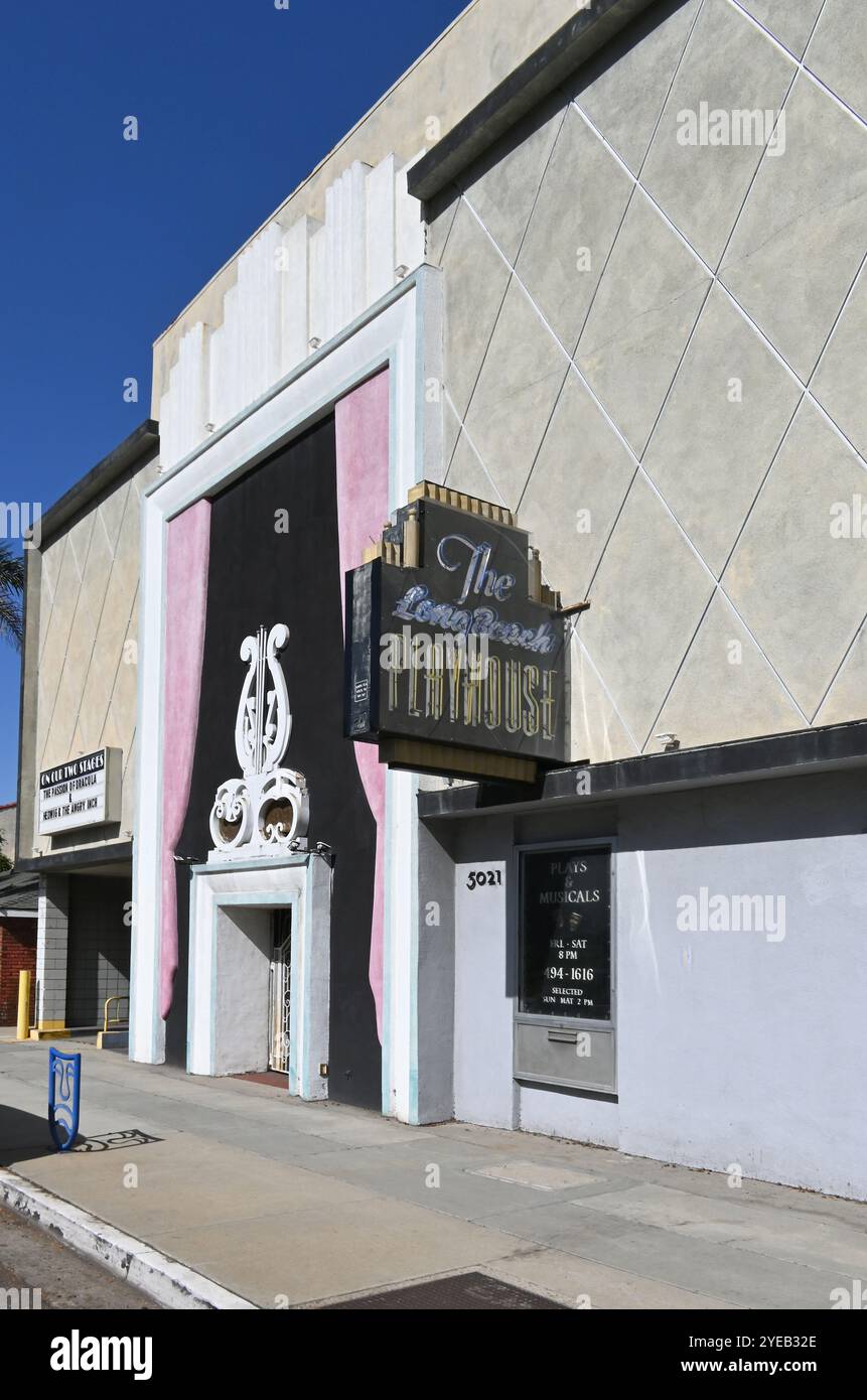 LONG BEACH, CALIFORNIA - 18 OCT 2024: The Long Beach Playhouse is one ...