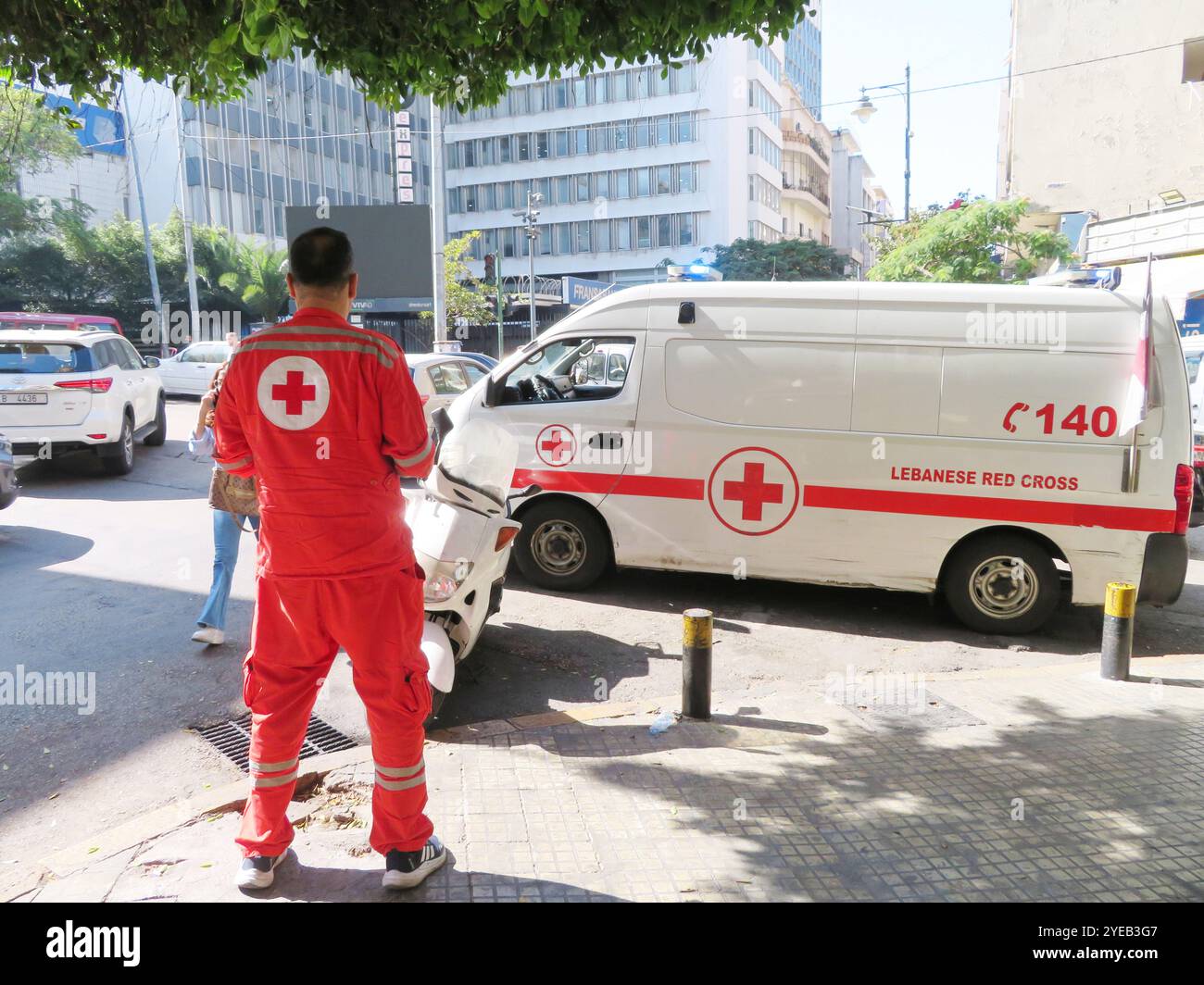 Lebanese red cross hi-res stock photography and images - Alamy