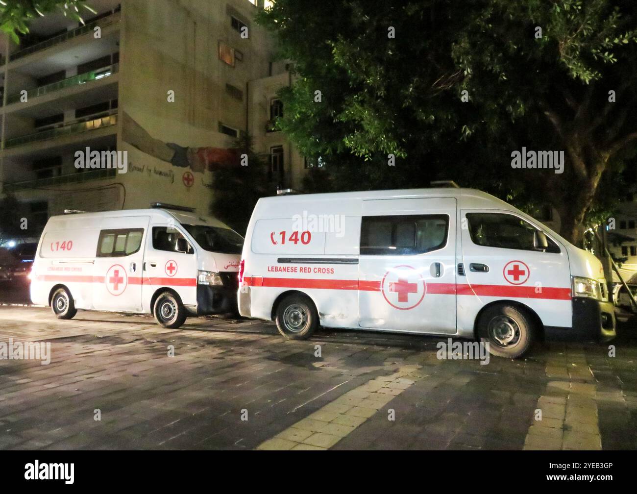 Lebanese red cross hi-res stock photography and images - Alamy