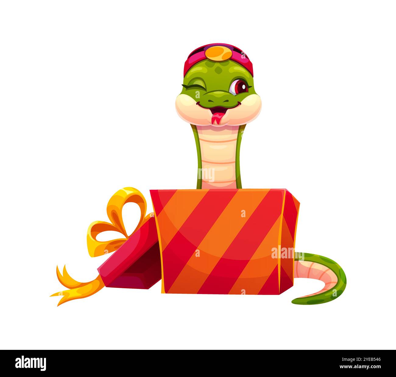 Chinese lunar year cartoon snake character for holiday calendar, vector ...