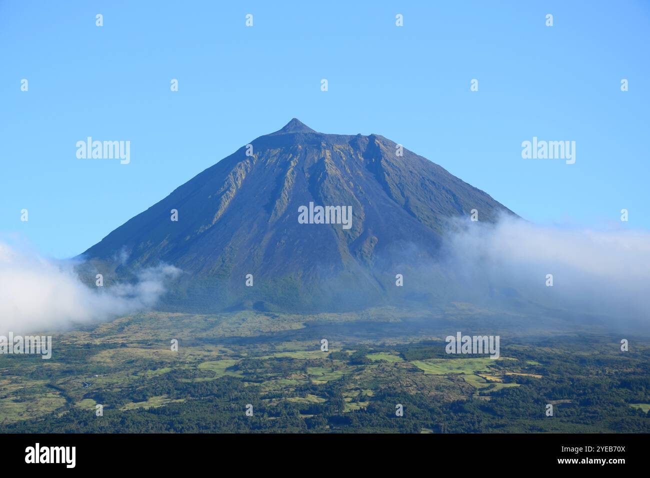 Mount Pico viewed from the sea, Pico Island, Azores, Portugal Stock ...