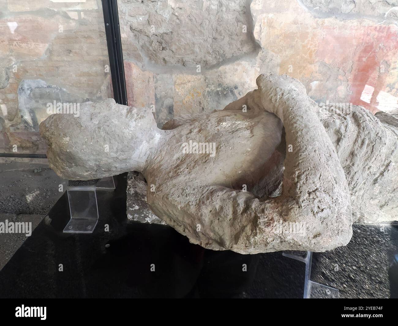 plaster cast of victims still in situ, Macellum, market, Pompeii ...