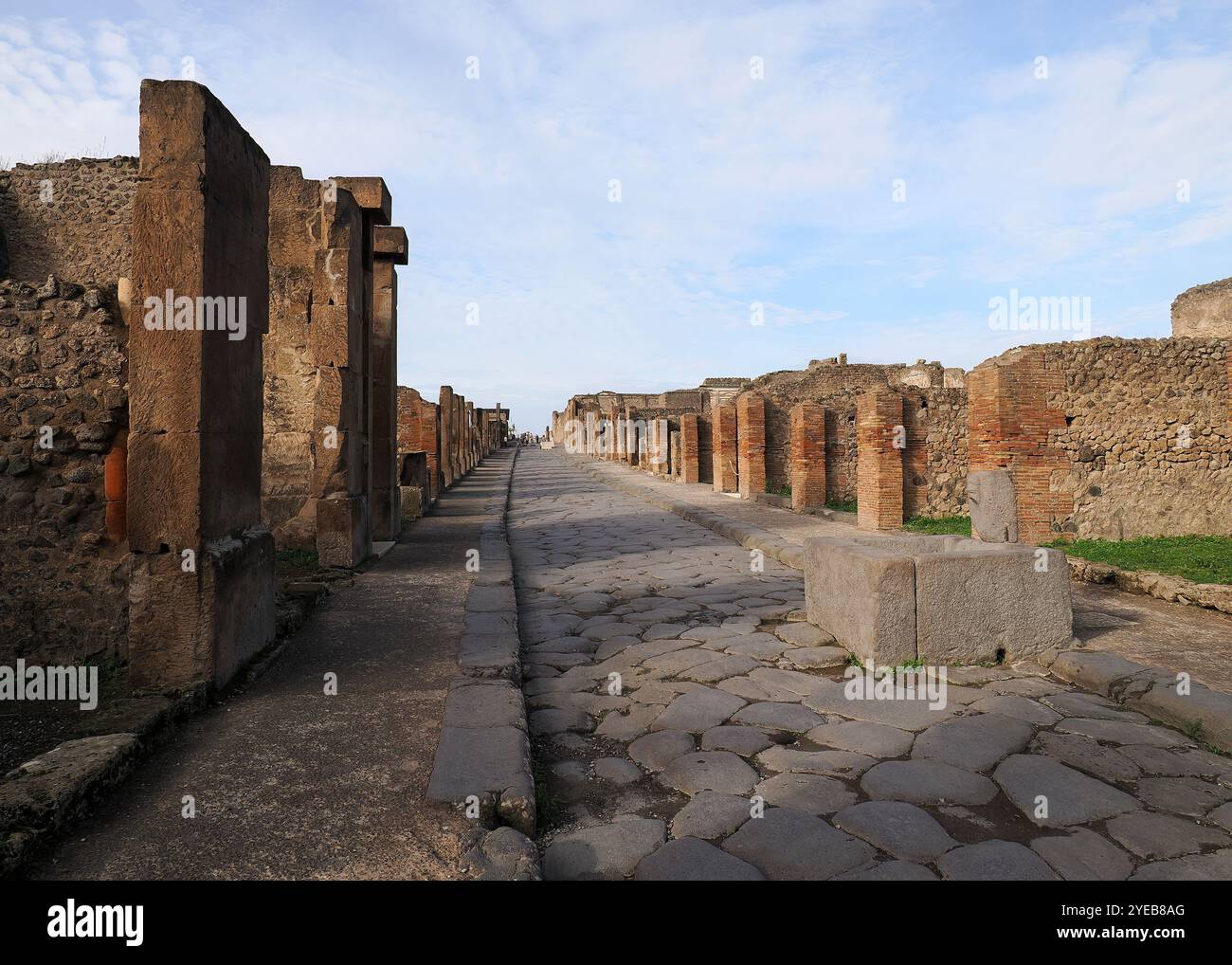 Street, Pompeii, Pompei, Campania region, Italy, Europe, UNESCO World Heritage Site Stock Photo ...