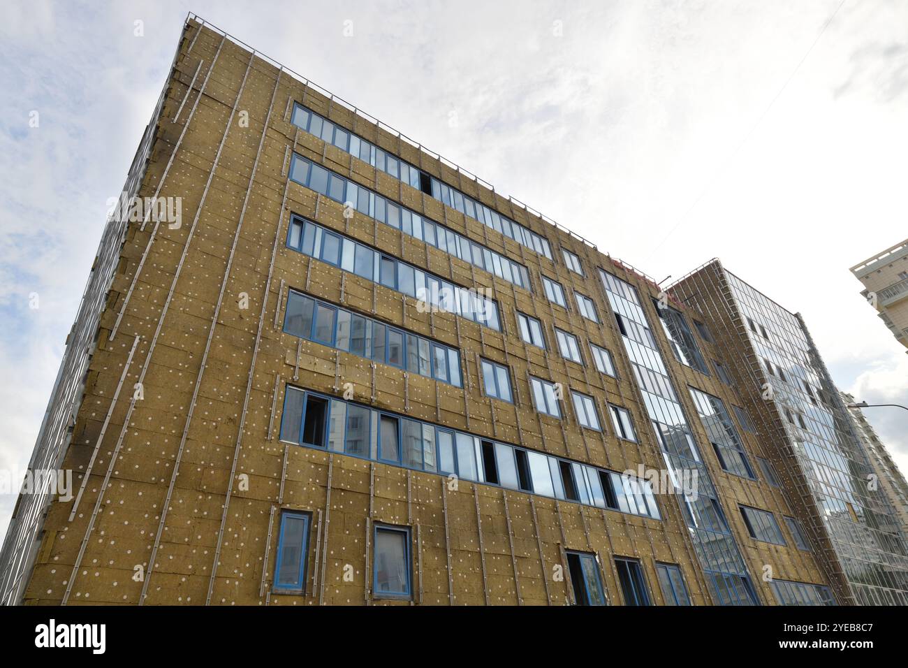 External wall insulation with mineral wool Stock Photo - Alamy