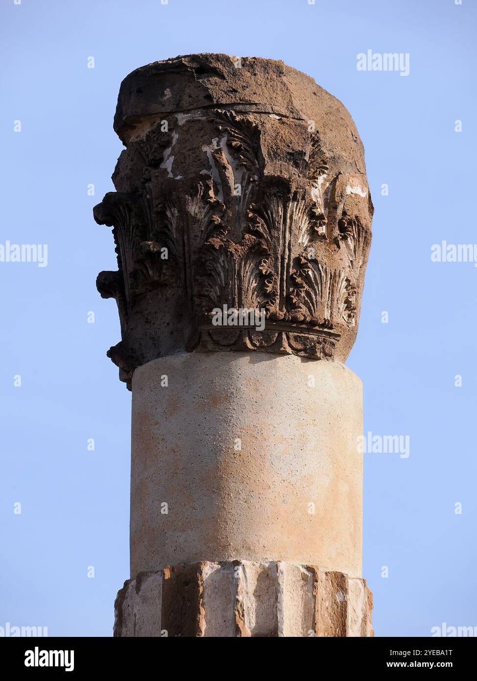 head of column, Pompeii, Pompei, Campania region, Italy, Europe, UNESCO World Heritage Site ...