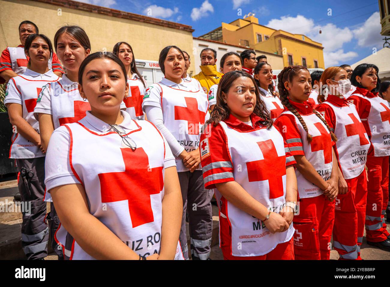 Paramedics from the Mexican Red Cross at a public event of the ...