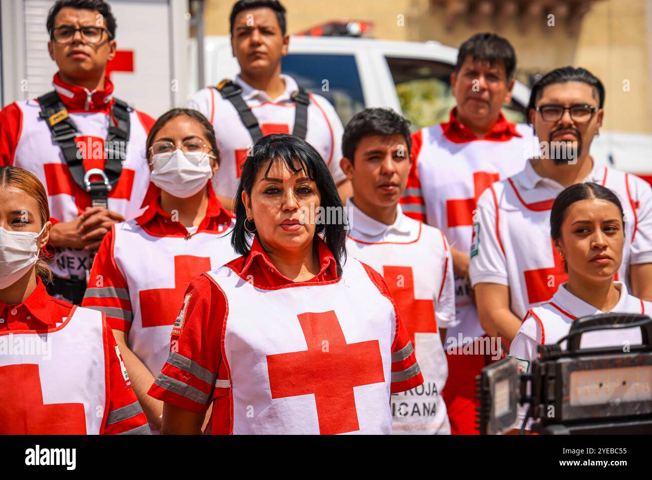 Paramedics from the Mexican Red Cross at a public event of the ...