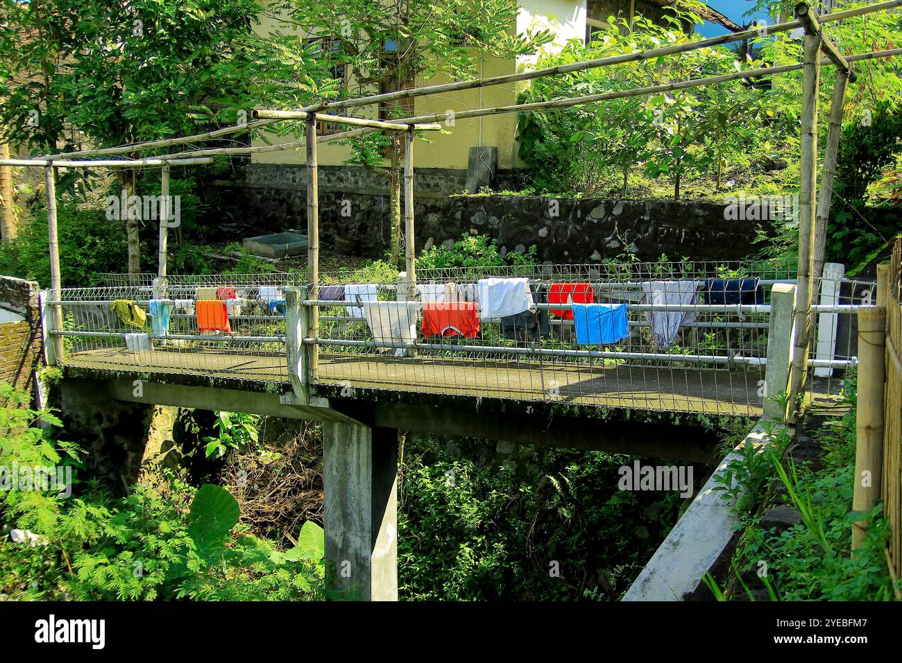Public spaces that residents use to dry their clothes, such as on ...