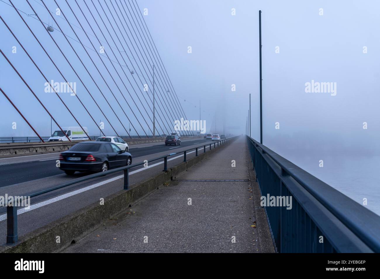 Friedrich-Ebert-Bridge over the Rhine near Bonn, also called North ...