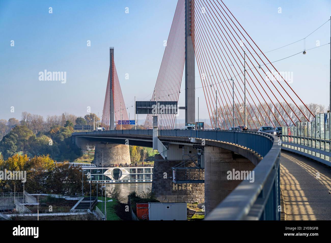 Friedrich Ebert Bridge over the Rhine near Bonn, also known as the ...