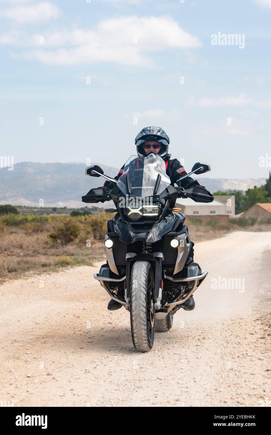Riding a motorcycle off road Stock Photo - Alamy