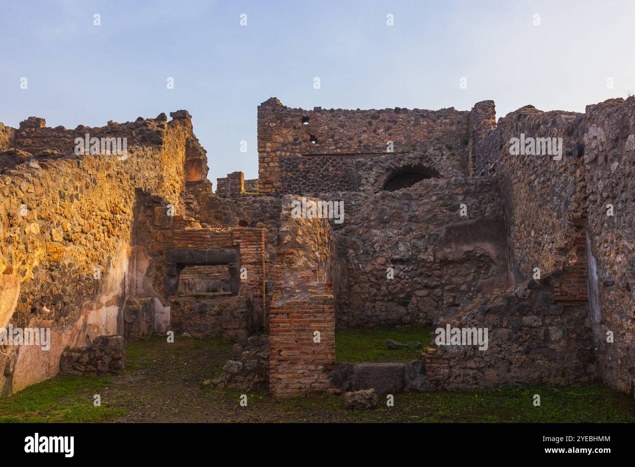 Ancient ruins of Pompei city, Naples, Italy. View of ancient city of ...