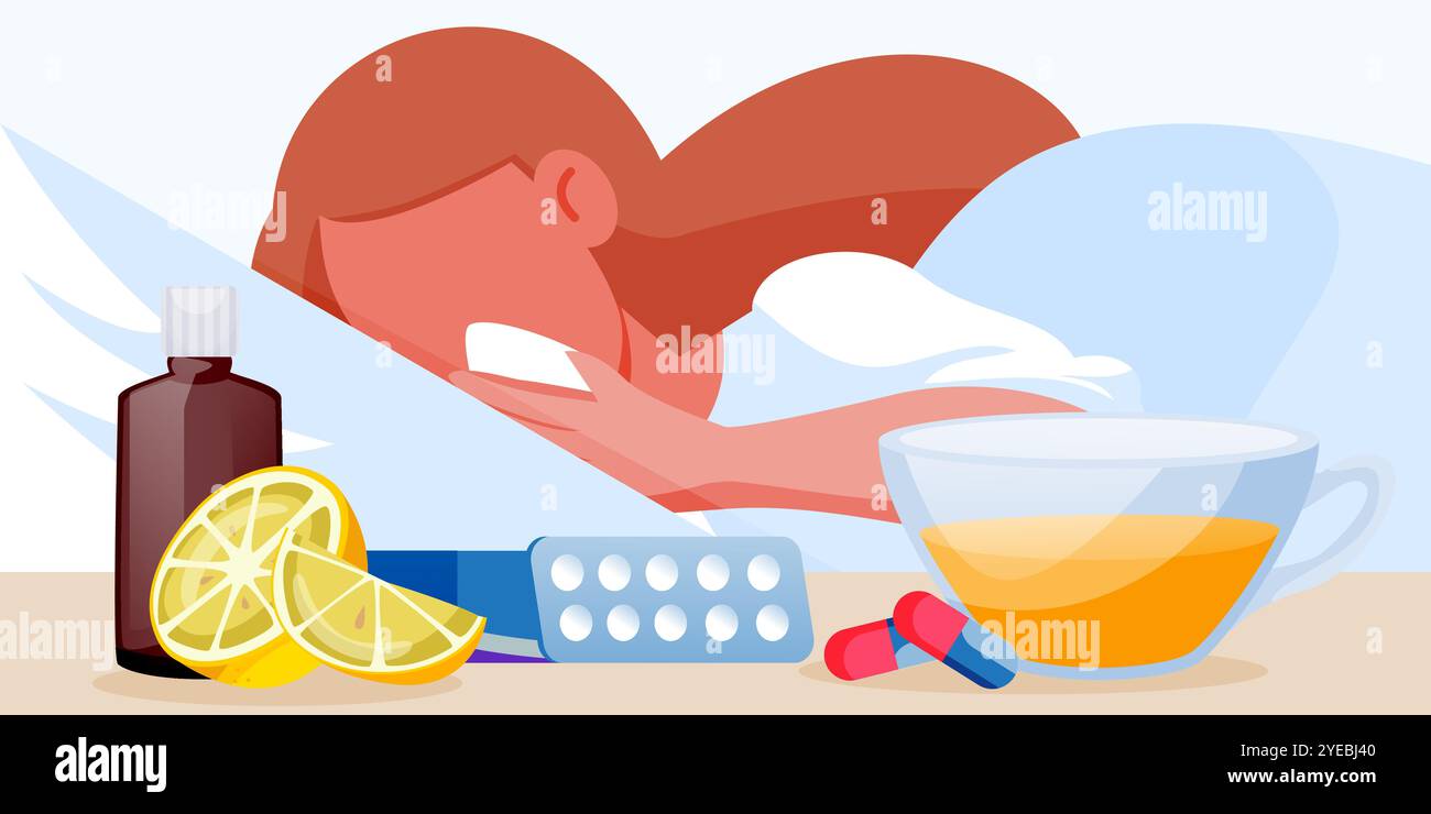 Sick cartoon hi-res stock photography and images - Alamy