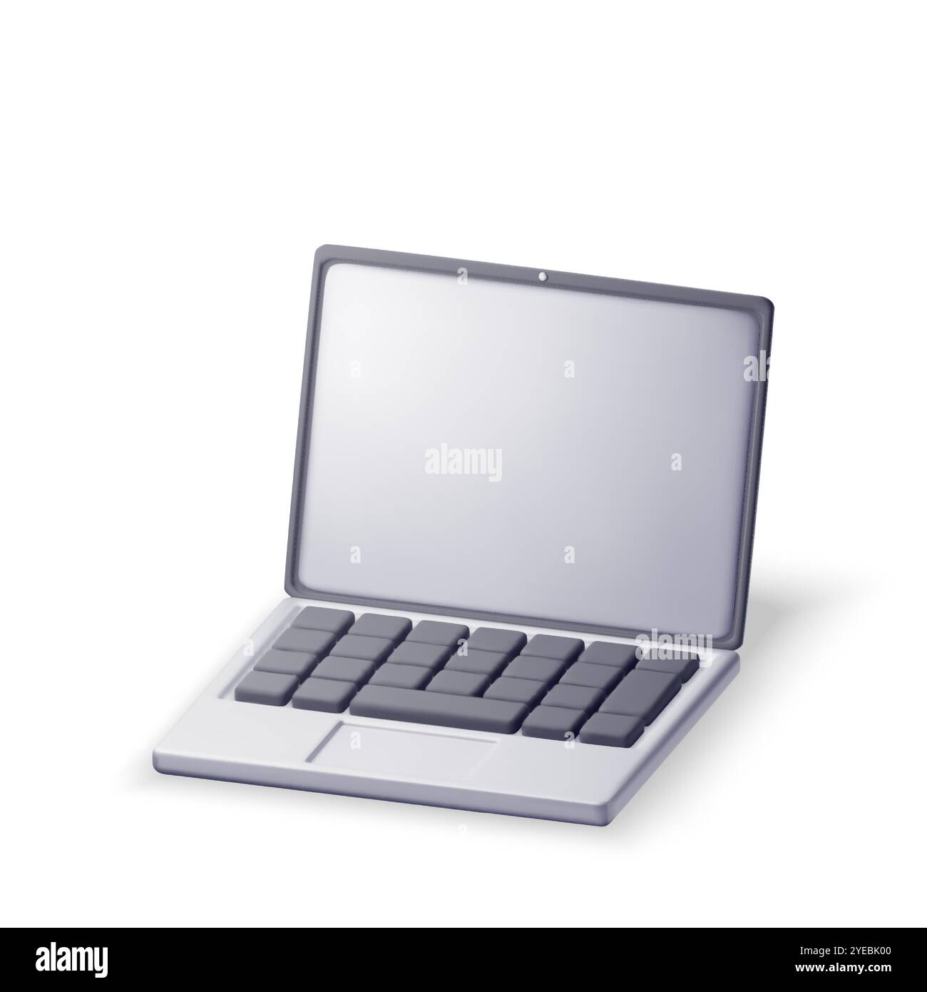 3D cartoon laptop computer isolated Stock Vector Image & Art - Alamy