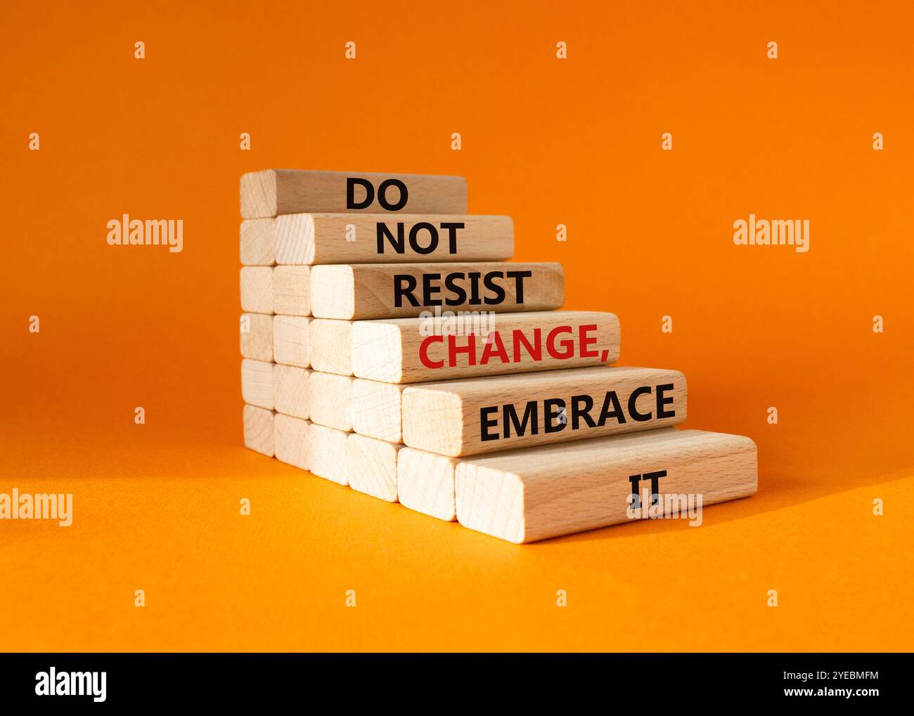 Do not resist change embrace it symbol. Concept words Do not resist ...
