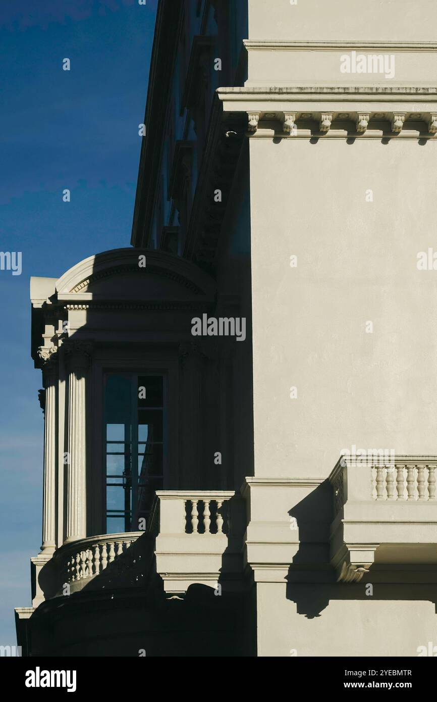 Neoclassical architectural design detail of Georgian terraced town ...