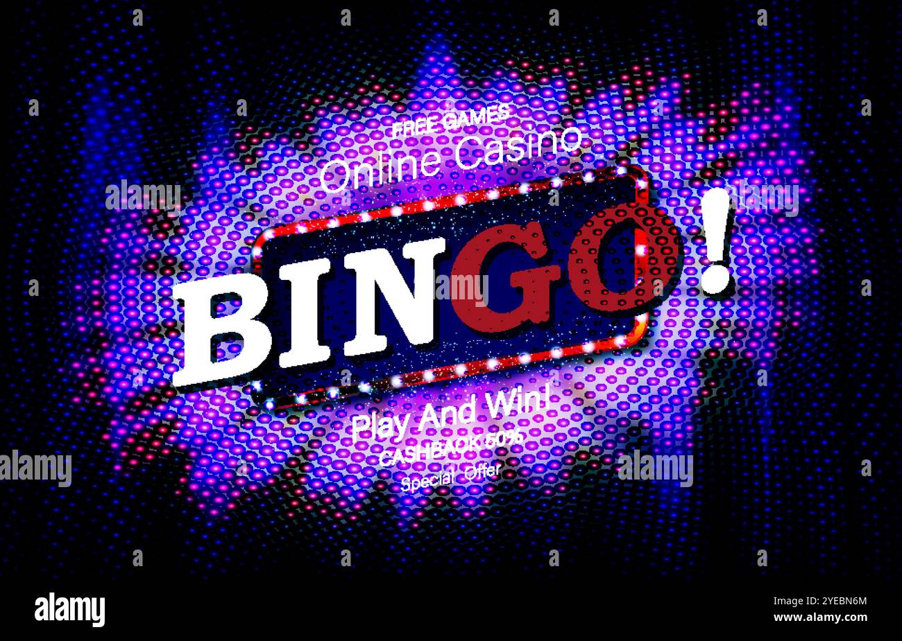 Realistic bingo game background composition. Vector illustration Stock ...