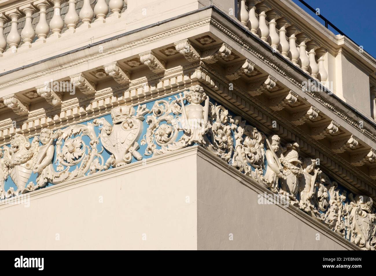 Detail of frieze on 116 Pall Mall, a Grade I-Listed Georgian ...