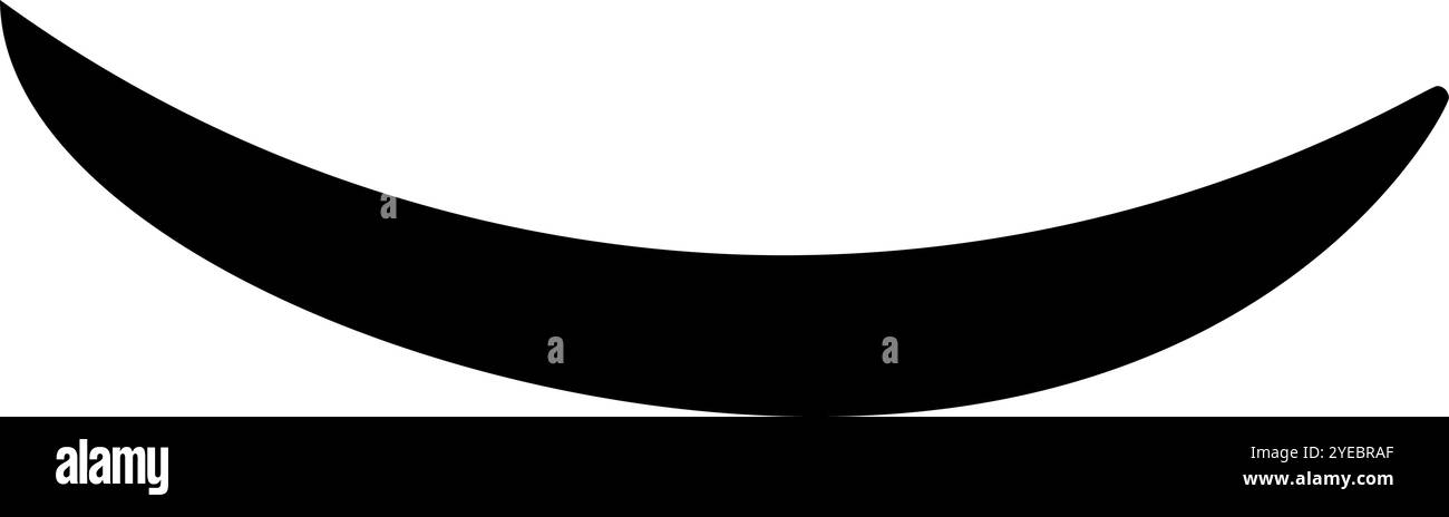 Simple and elegant black crescent moon shape icon, representing the ...