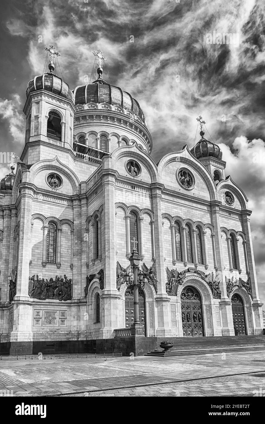 Cathedral of Christ the Saviour, iconic landmark in Moscow, Russia. It ...