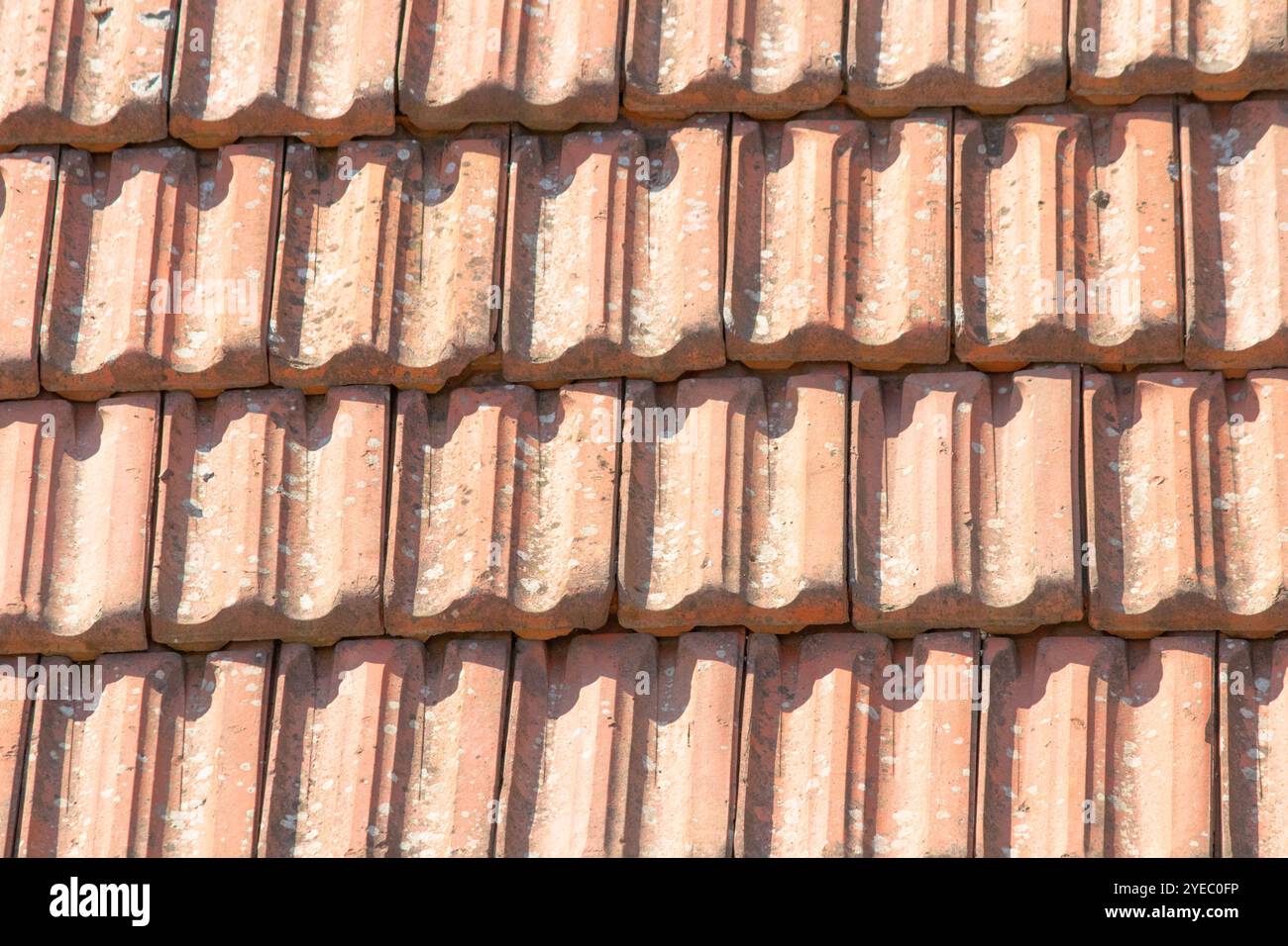 Red clay tiles. Roof tiles background idea concept. Texture pattern ...