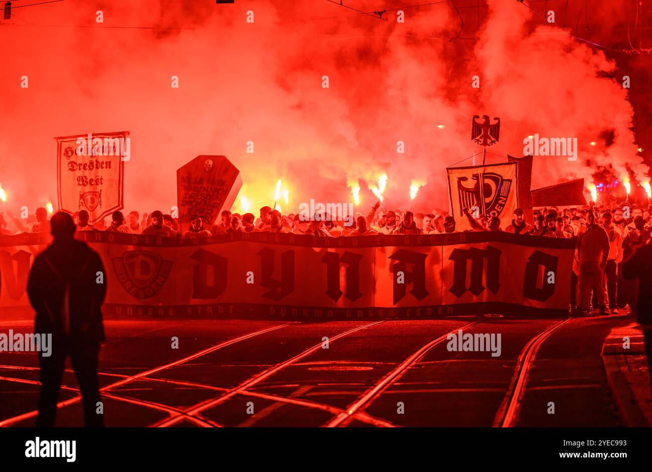 Dresden, Germany. 30th Oct, 2024. Soccer: DFB-Pokal, SG Dynamo Dresden ...