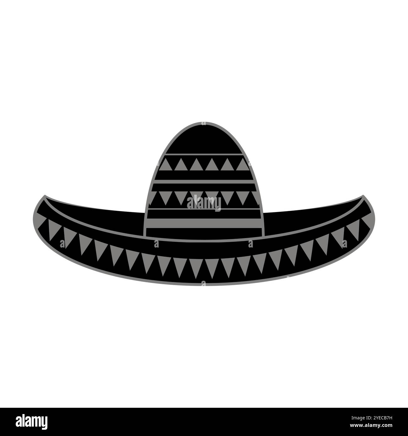 Vector Mexican sombrero with maracas. Cinco de mayo symbol isolated on ...