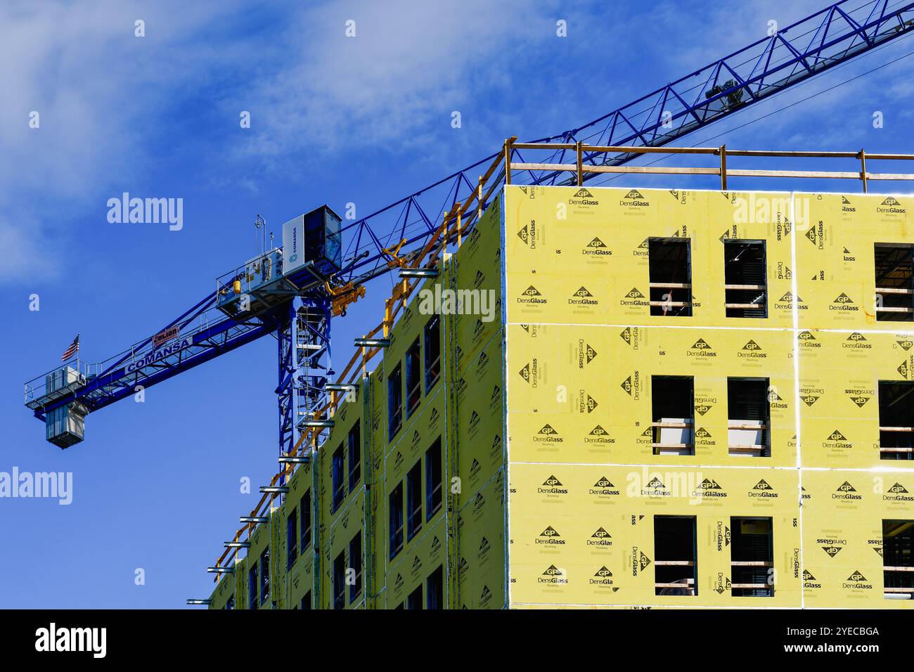 Manchester, New Hampshire - Oct. 9, 2024: Construction on a building ...