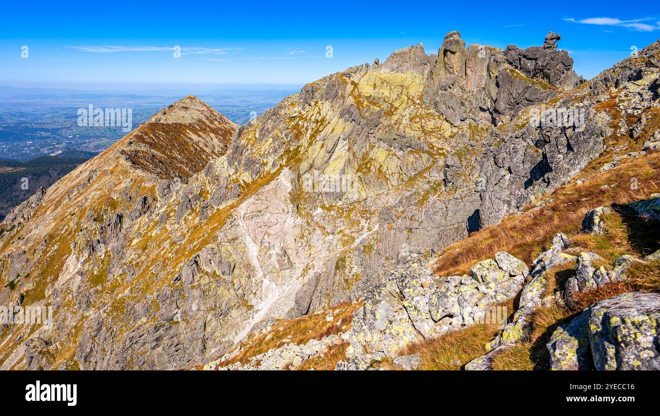 Panorama of the Tatra Mountains from the Eagle's Path trail. The most ...