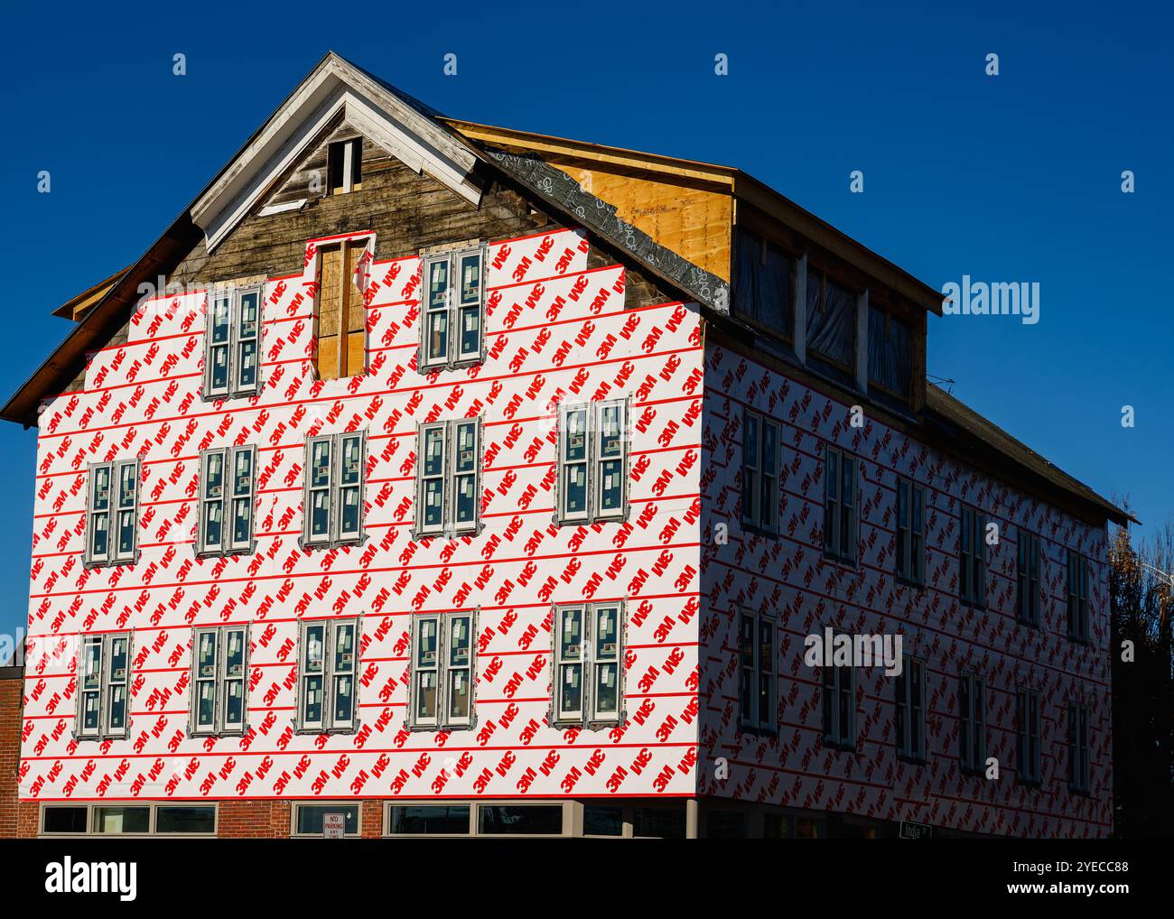 Portland, ME - Oct. 15, 2024: Building renovation with 3M Vapor ...