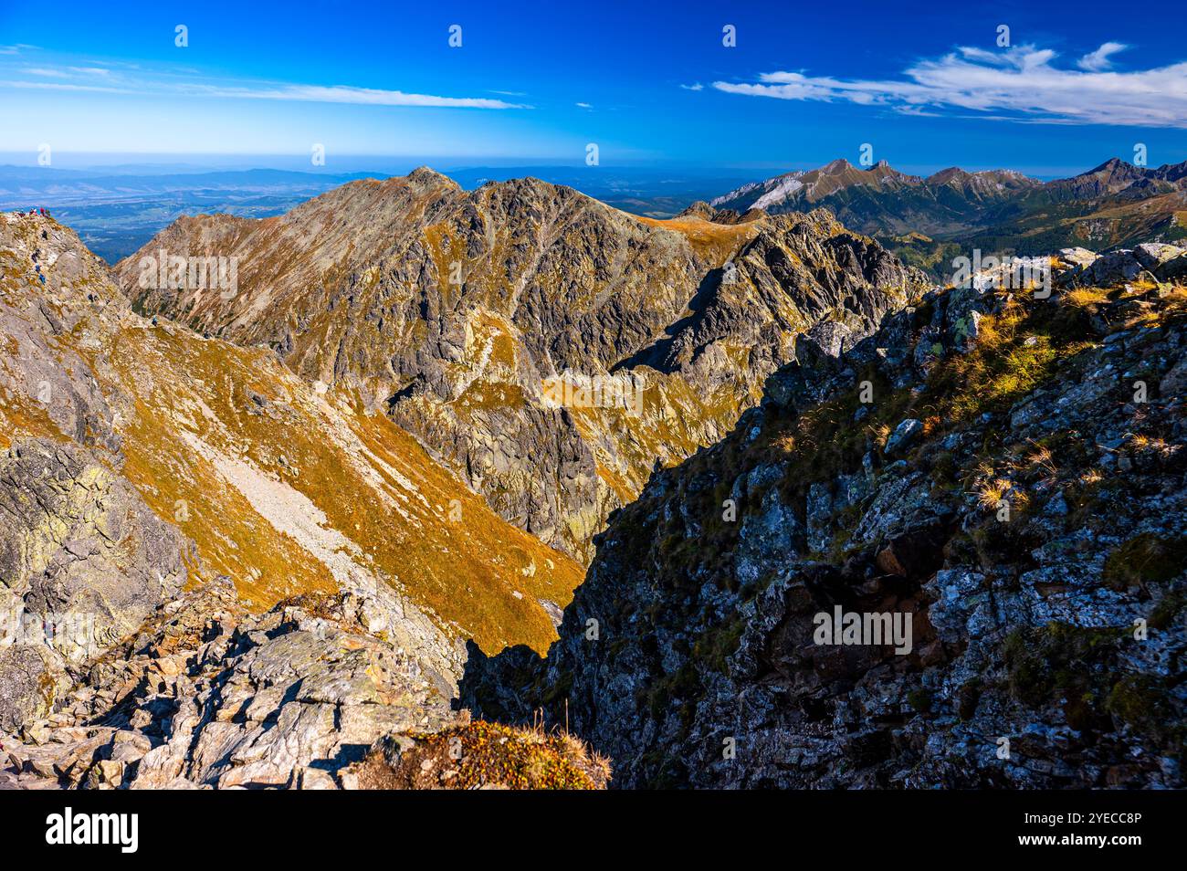 Panorama of the Tatra Mountains from the Eagle's Path trail. The most ...