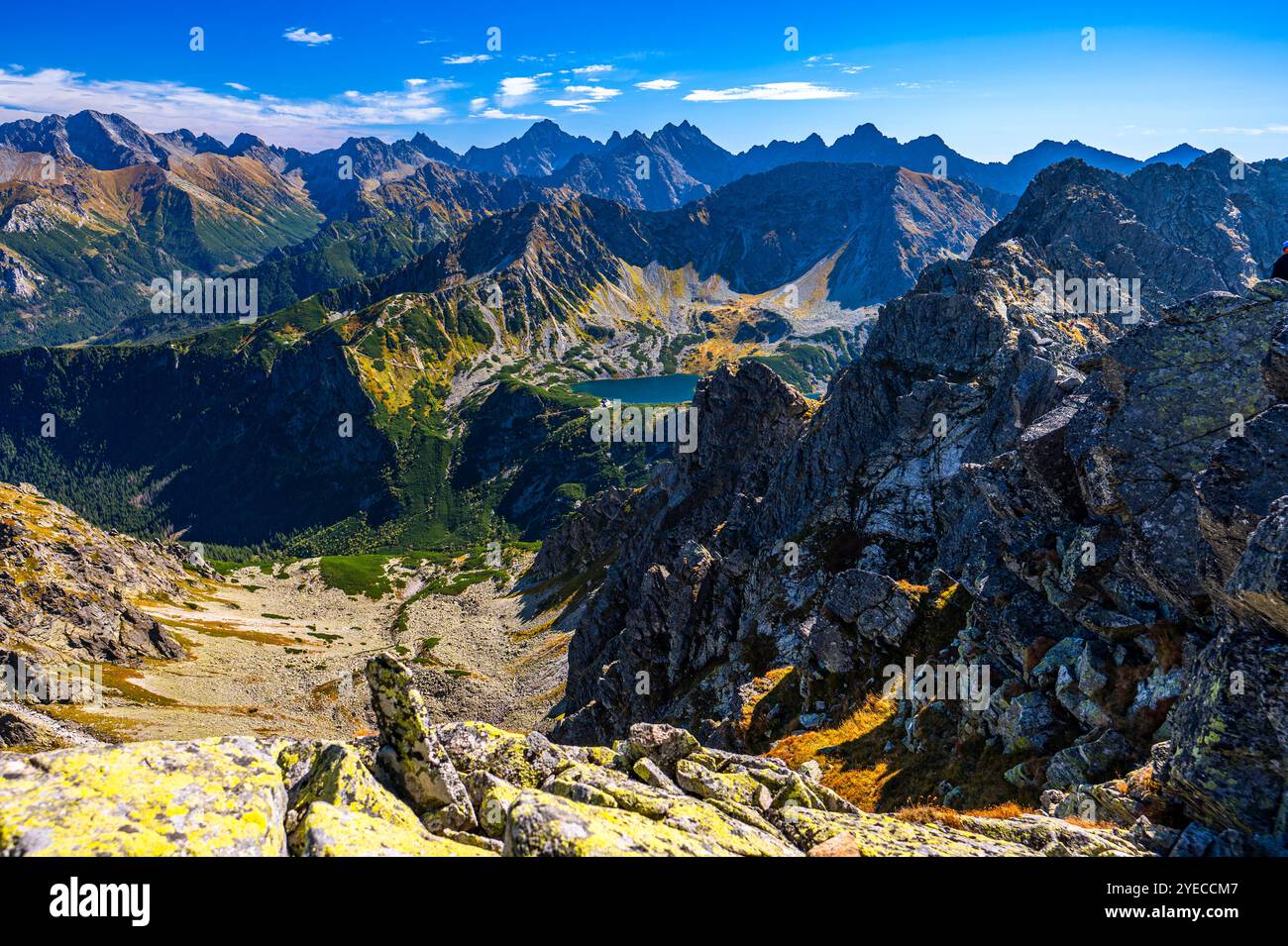 Panorama of the Tatra Mountains from the Eagle's Path trail. The most ...