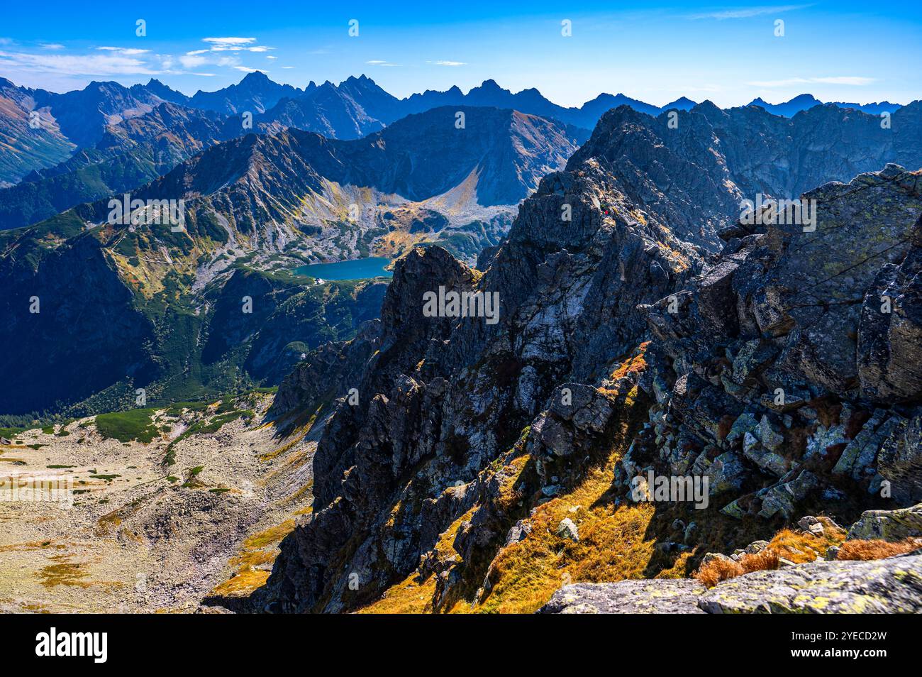 Panorama of the Tatra Mountains from the Eagle's Path trail. The most ...