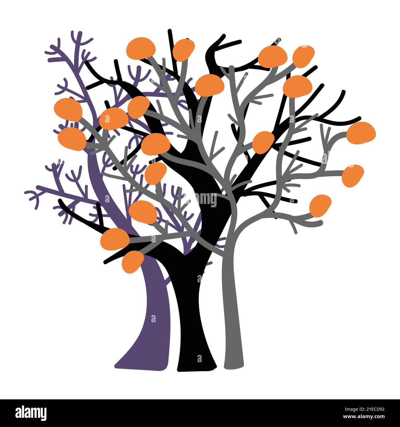 Trees. Herbal design element. Vector illustration Stock Vector Image ...