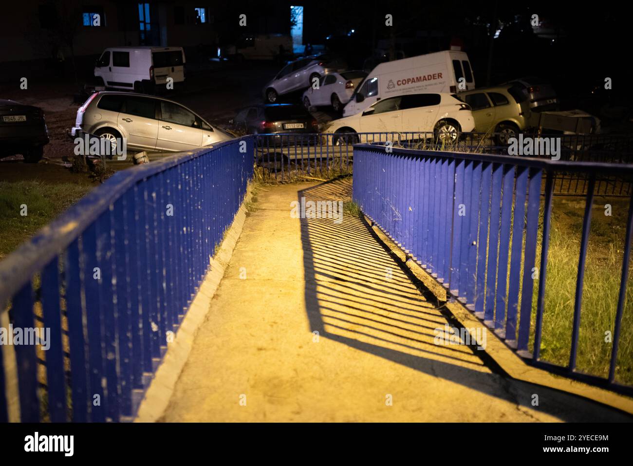 La Torre, Valencia, October 30, 2024. The pedestrian walkway leading to ...