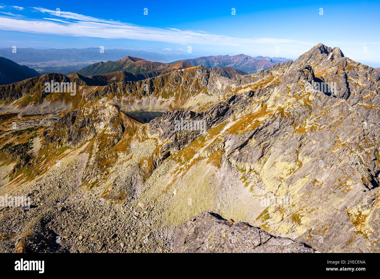 Panorama of the Tatra Mountains from the Eagle's Path trail. The most ...