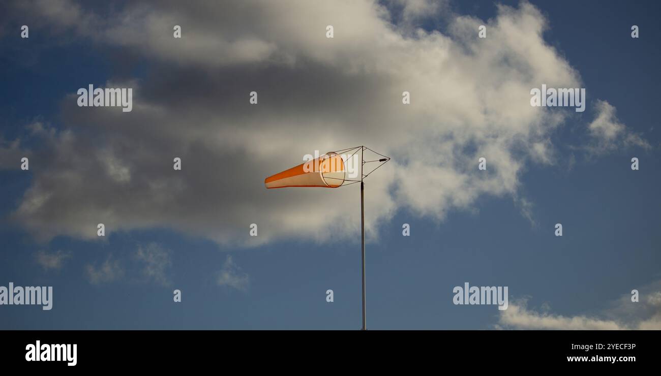 a wind funnel is showing direction and strength of the wind Stock Photo ...