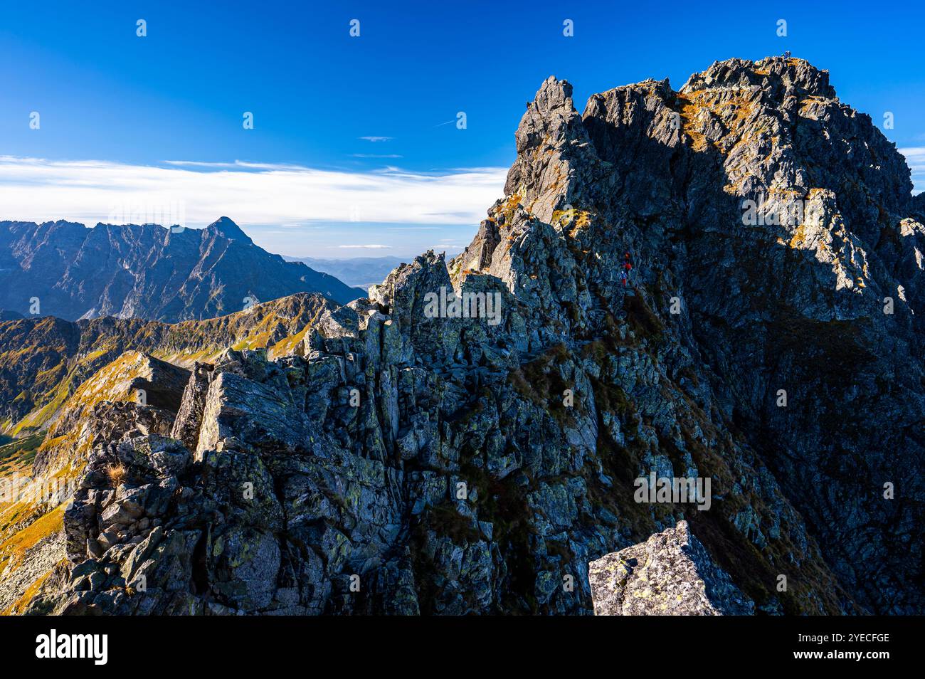 Panorama of the Tatra Mountains from the Eagle's Path trail. The most ...