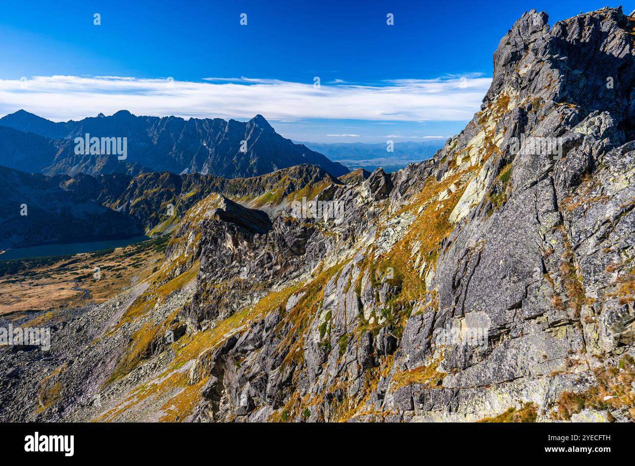 Panorama of the Tatra Mountains from the Eagle's Path trail. The most ...