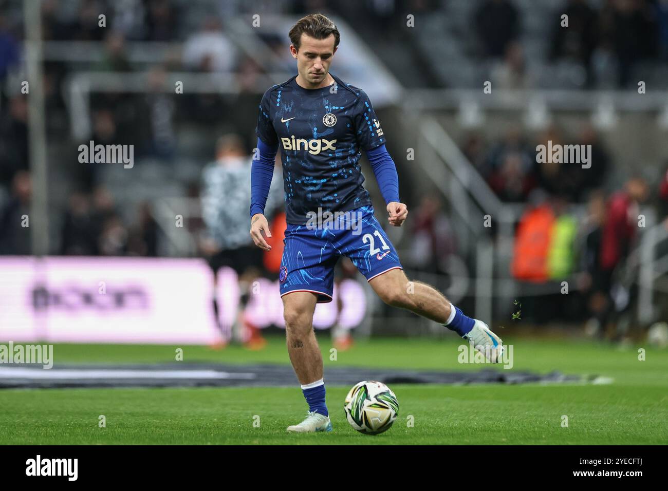 Ben Chilwell of Chelsea in the pregame warmup session during the Carabao Cup Last 16 match ...