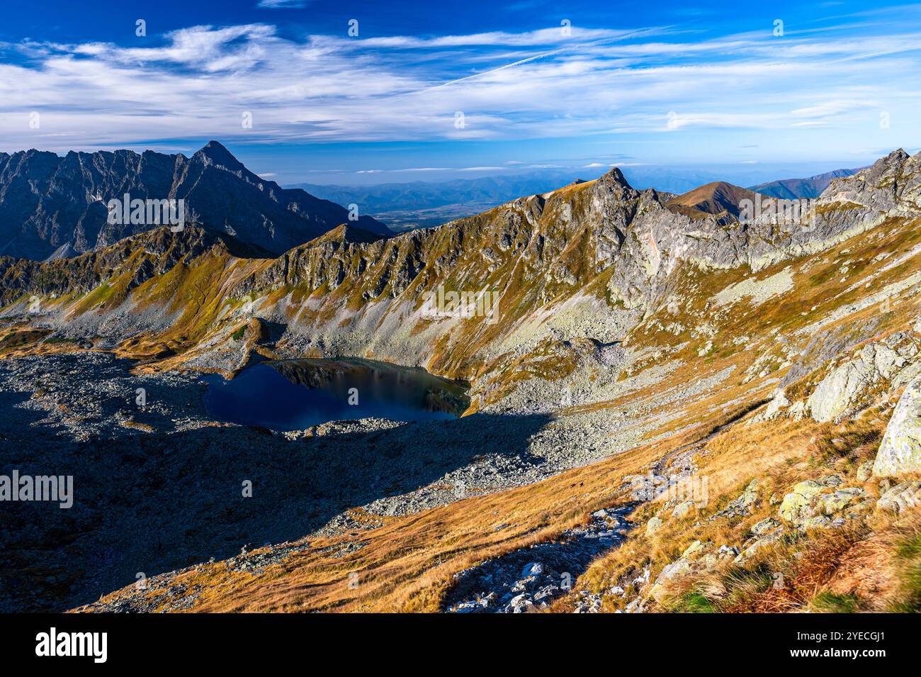 Panorama of the Tatra Mountains from the Eagle's Path trail. The most ...