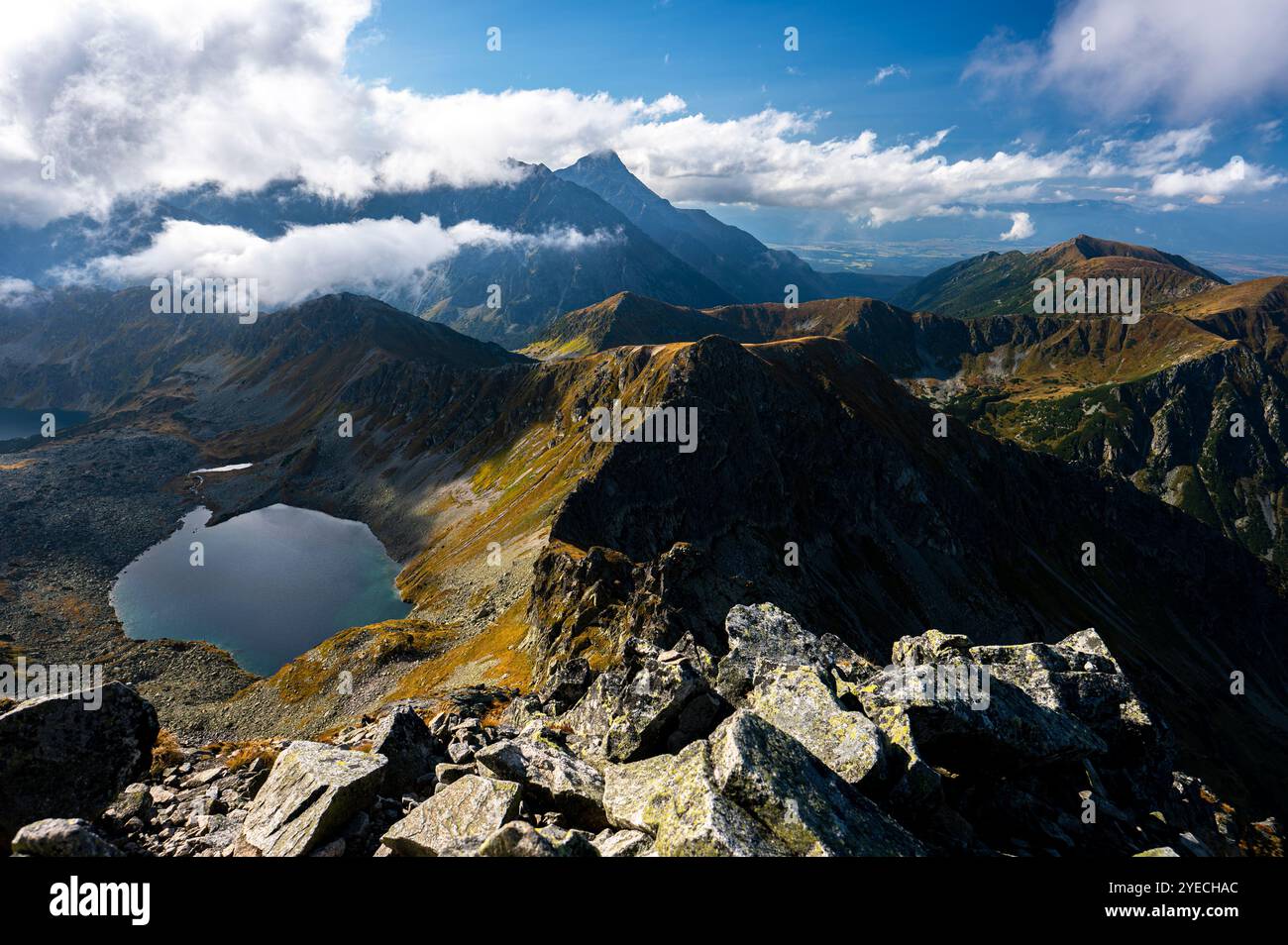 Panorama of the Tatra Mountains from the Eagle's Path trail. The most ...