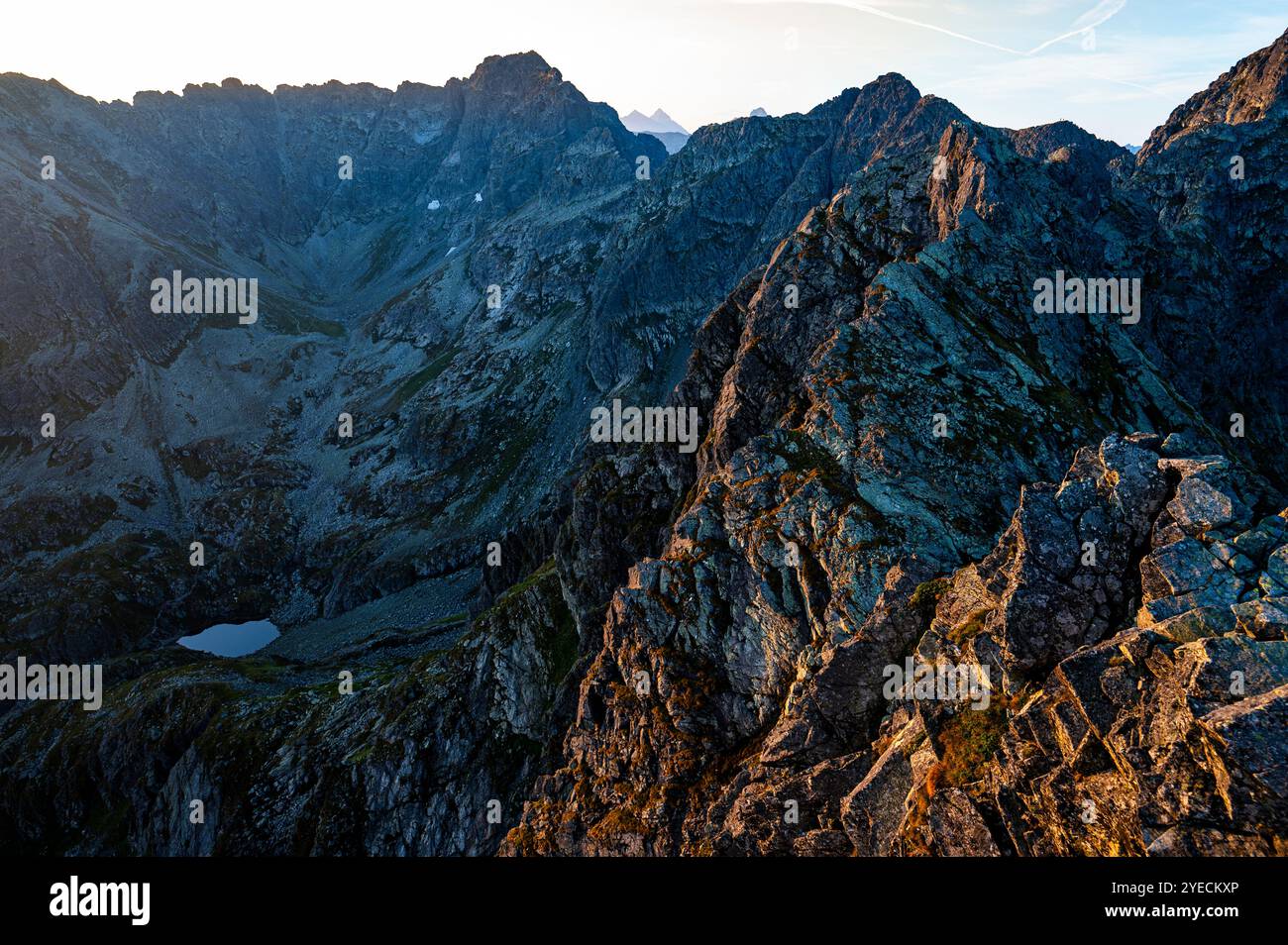 Summer landscape of the Tatra Mountains. Sunrise from the Mount ...