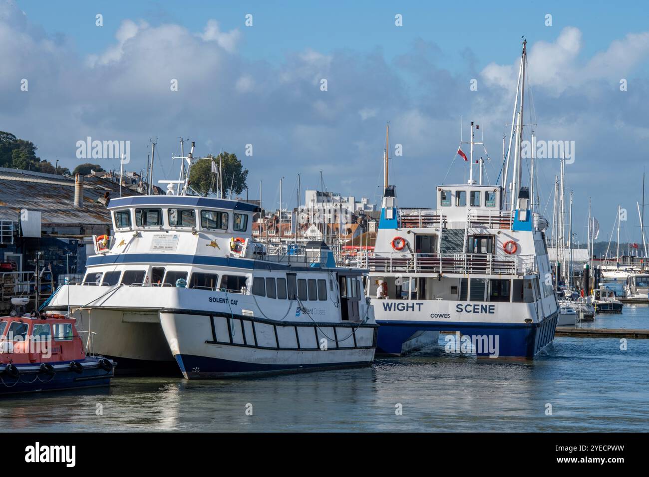 solent cruises pleasure boats and day trip vessels alongside at west ...
